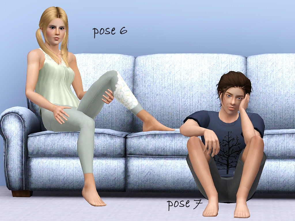 Watching TV Poses – Poses by Bee