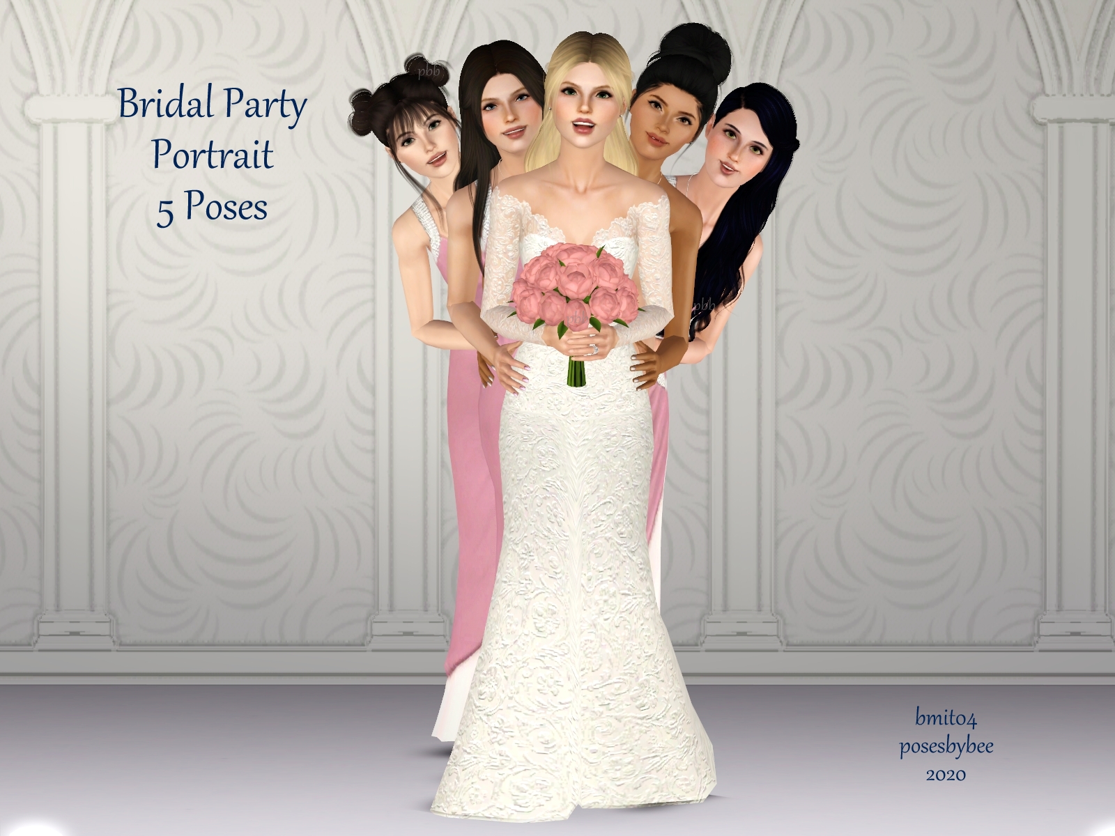 Bridal Party Portrait – Poses by Bee