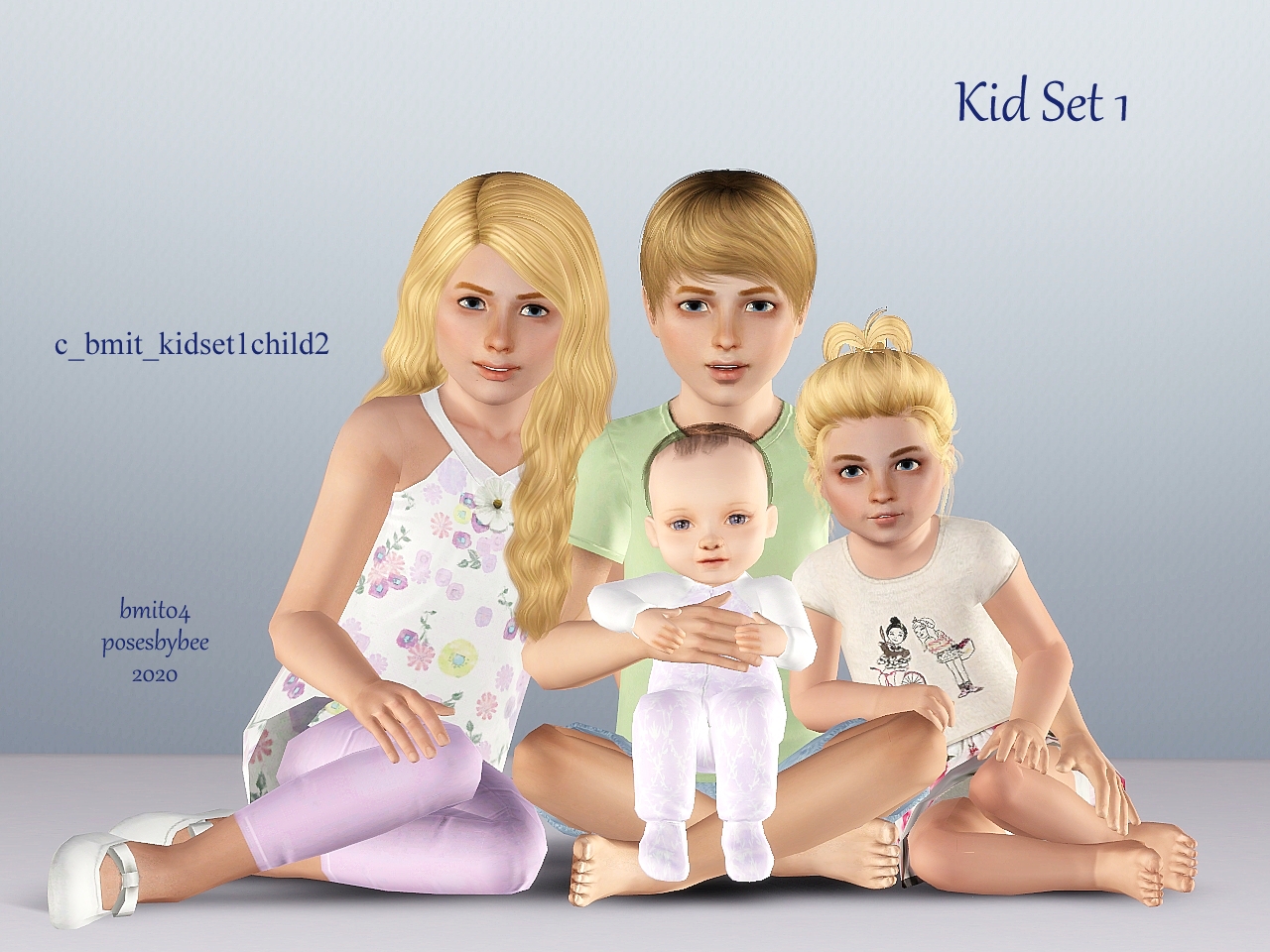 Kid Set 1 – Poses by Bee