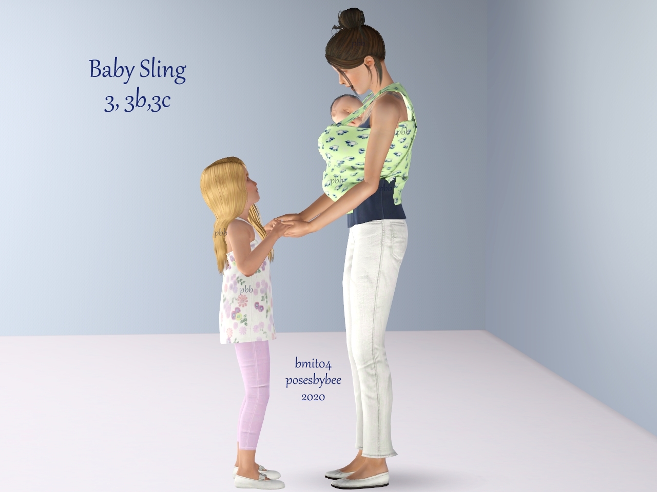 Baby In A Sling – Poses by Bee