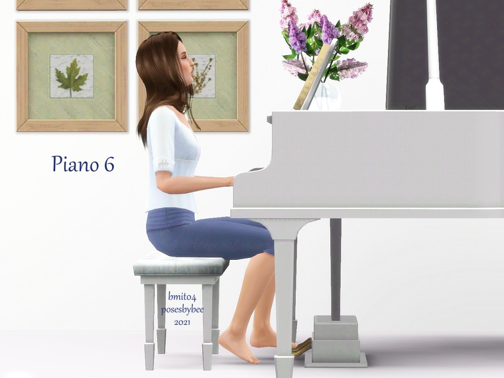 Playing Piano – Sad – Poses by Bee