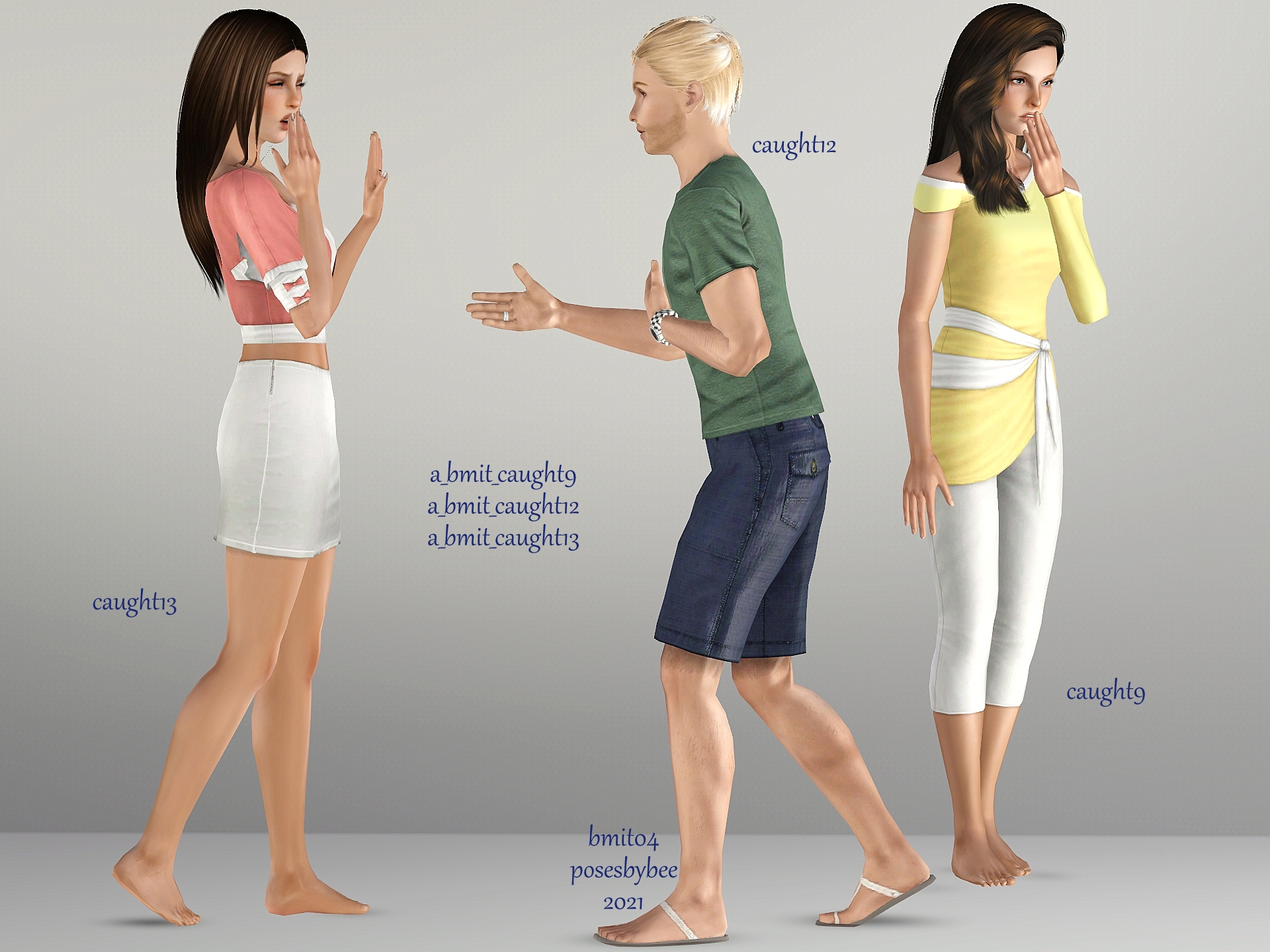 Caught In The Act – Set 1 – Poses by Bee