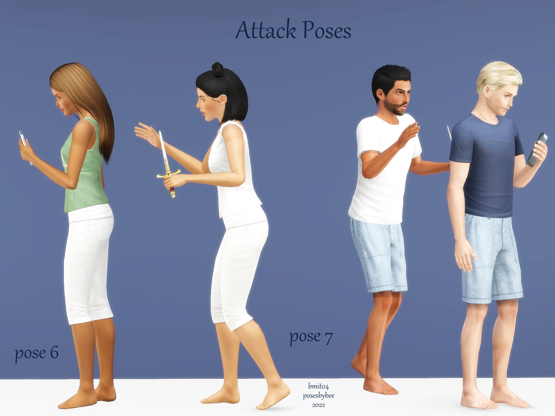 Attack! Poses – Poses by Bee