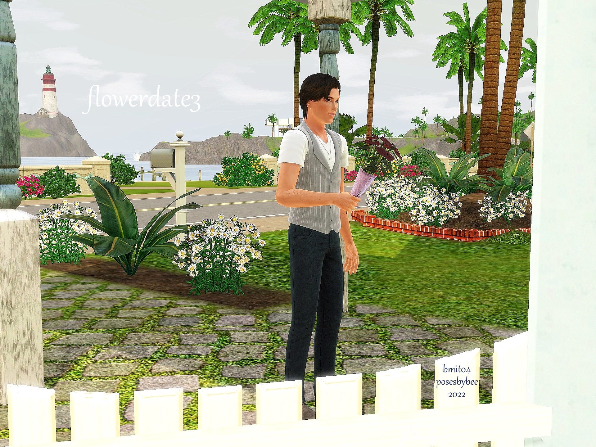 Date – Arrival With Flowers – Poses by Bee