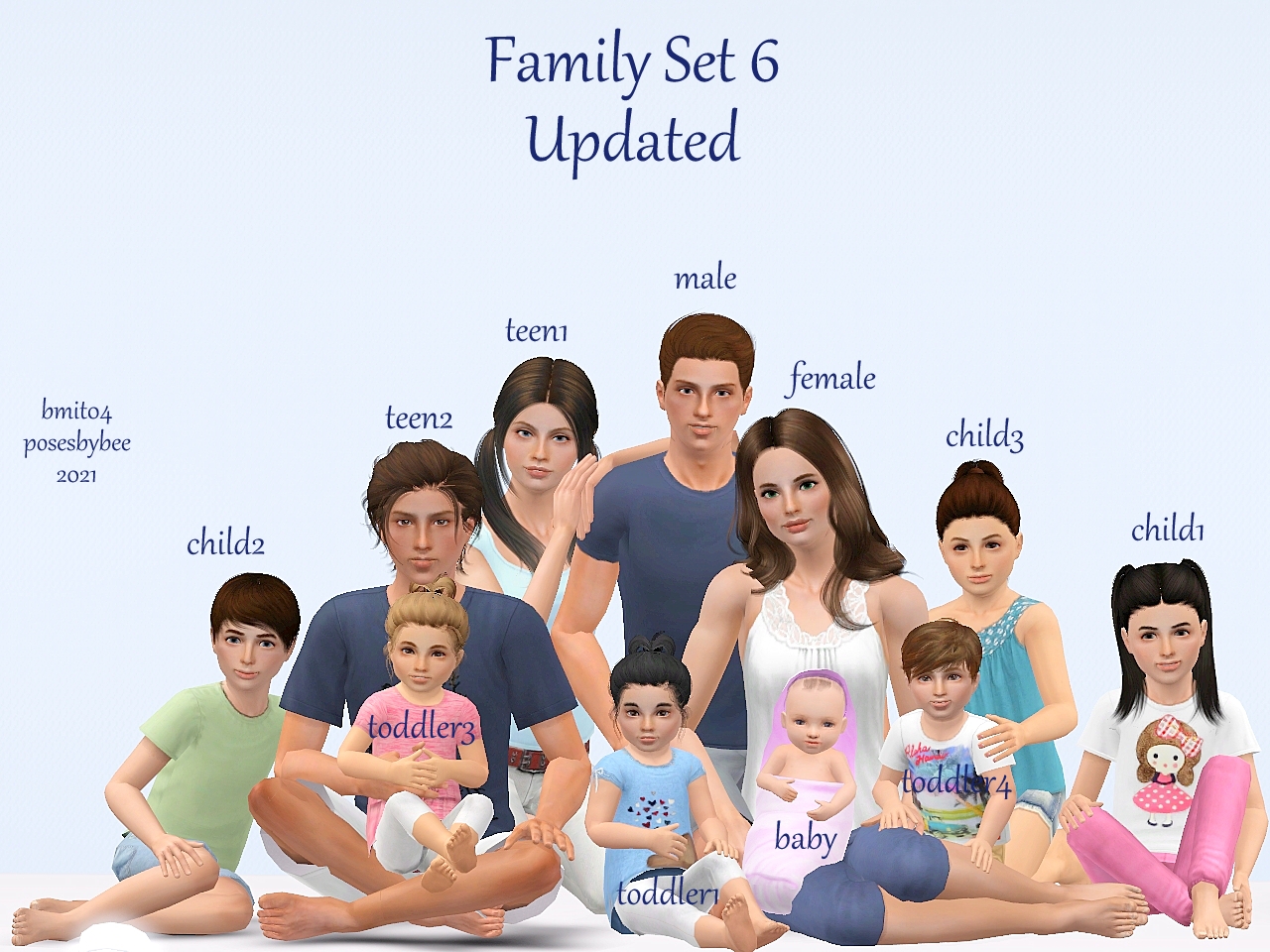 Family Set 6 – Poses by Bee