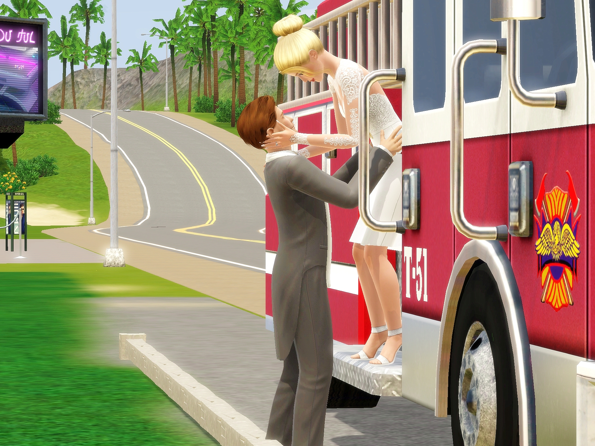 Fire Truck Bride – Poses by Bee