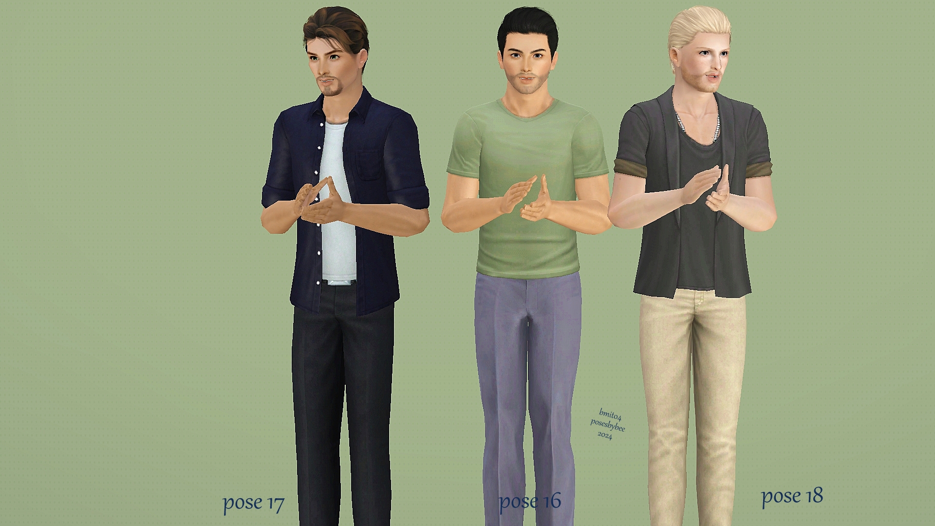 Clapping Poses – Poses by Bee